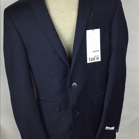 Bar III | Jackets & Coats | Bar Iii Mens Slimfit Stretch Flannel Suit ...